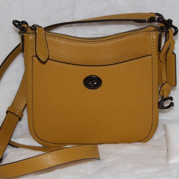 Coach | Bags | Nwt Coach Chaise 9 Yellow Gold Crossbody Leather Bag ...
